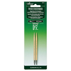 clover needlecraft clover 3637 needlecraft takumi no.7 bamboo interchangeable circular knitting needles