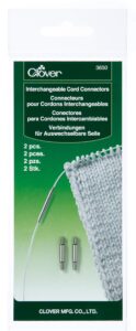 clover needlecraft 3650 interchangeable cord connector silver, gray, 7.25" height x 2.75" length x 0.75" width