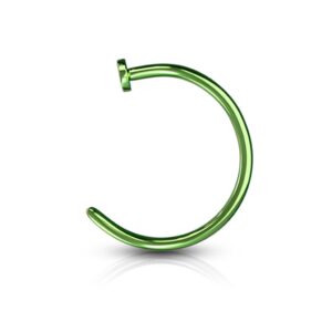 forbidden body jewelry 20 g surgical steel ip plated nose hoop ring for women or men (8mm/green)