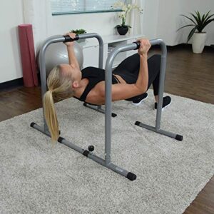 Sunny Health & Fitness SF-BH6507 Dip Station Body Press Parallel Bar with Adjustable Length and Foam Grips