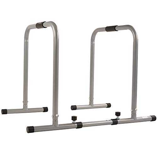 Sunny Health & Fitness SF-BH6507 Dip Station Body Press Parallel Bar with Adjustable Length and Foam Grips