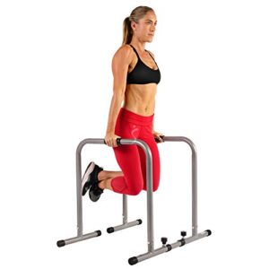 Sunny Health & Fitness SF-BH6507 Dip Station Body Press Parallel Bar with Adjustable Length and Foam Grips