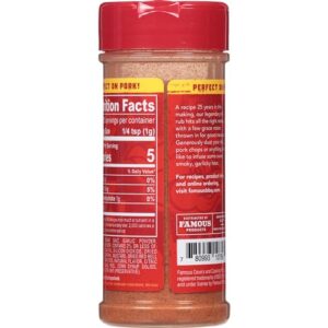 Famous Dave's - 1 pck, Rib Rub Seasoning (5.5 oz.)