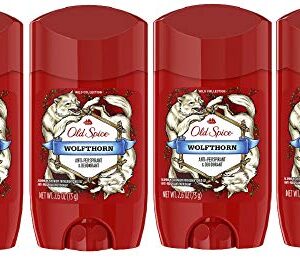 Old Spice Wild Collection Wolfthorn Scent Men's Invisible Solid Antiperspirant Deodorant 2.6 Ounce (Pack of 4)