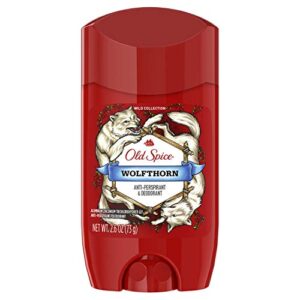 Old Spice Wild Collection Wolfthorn Scent Men's Invisible Solid Antiperspirant Deodorant 2.6 Ounce (Pack of 4)