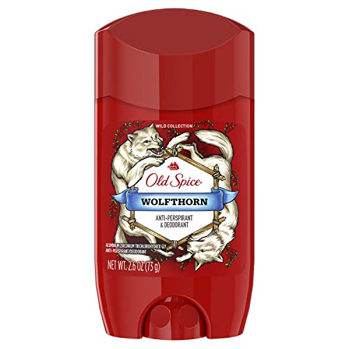 Old Spice Wild Collection Wolfthorn Scent Men's Invisible Solid Antiperspirant Deodorant 2.6 Ounce (Pack of 4)