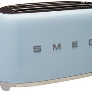 Smeg TSF02PBUS 50's Retro Style Aesthetic 4 Slice Toaster, Pastel Blue