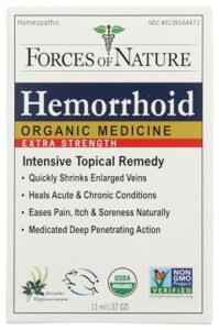 forces of nature organic hemorrhoid control extra strength, 0.37 oz