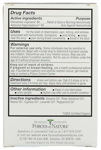 FORCES OF NATURE Organic Hemorrhoid Control Extra Strength, 0.37 OZ