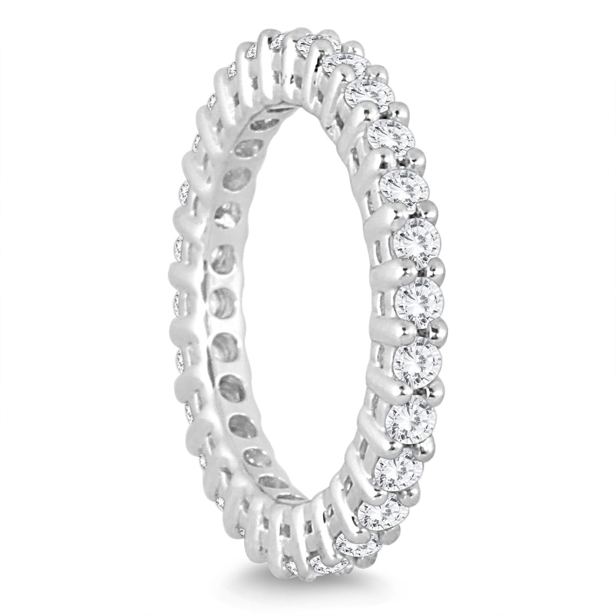 SZUL 1 Carat TW Diamond Eternity Band in 10K White Gold