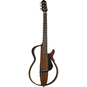 yamaha slg200s nt steel string silent guitar with hard gig bag, natural