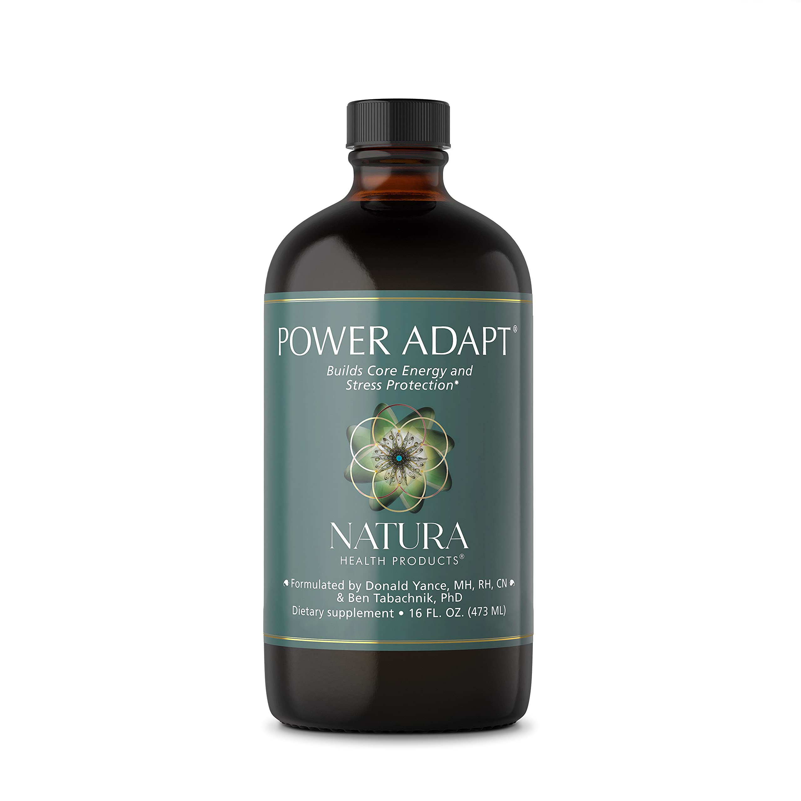 Natura Health Products Power Adapt Supplement - Deep Adrenal and Endocrine Support - Featuring Ashwagandha, Ginseng, Rhodiola Rosea Root Ext. and Cordyceps (16 fluid oz)