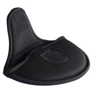 Black Golf Putter Headcover Oversize Neoprene Club Head Cover Perfect for Mallet Putters Fits Most 2 Ball Putters Clubs