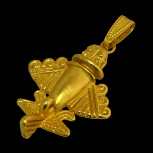 Across The Puddle, Ancient Golden Jet-9 Pendant Necklace | 24k GP Golden Flyer | Pre-Columbian Quimbaya Airplane Jet | Ancient Aircraft | Ancient Astronauts | Original Golden Jets Collection