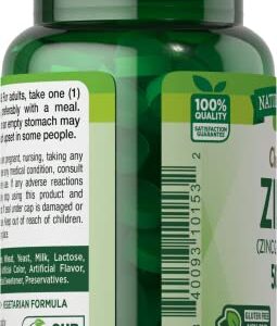 Nature's Truth Zinc 50 mg Chelated Supplements, 100 Count, Pack of 3