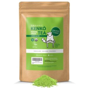 kenko matcha green tea powder [usda organic] culinary grade matcha powder for lattes, smoothies and baking [100g bag = 50 servings]