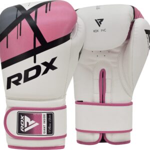 RDX Women Boxing Gloves for Training Muay Thai Maya Hide Leather Ladies Mitts for Fighting, Kickboxing, Sparring EGO Glove for Punch Bag, Focus Pads and Double End Ball Punching