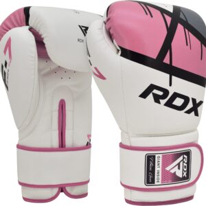 RDX Women Boxing Gloves for Training Muay Thai Maya Hide Leather Ladies Mitts for Fighting, Kickboxing, Sparring EGO Glove for Punch Bag, Focus Pads and Double End Ball Punching