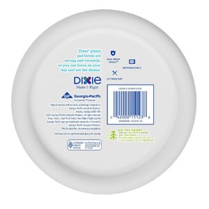 dixie everyday paper plates, 6 7/8", dessert or snack size printed disposable plates, 50 count (pack of 1