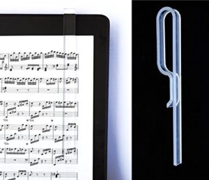 music stand page holder- clear grip 2-pack