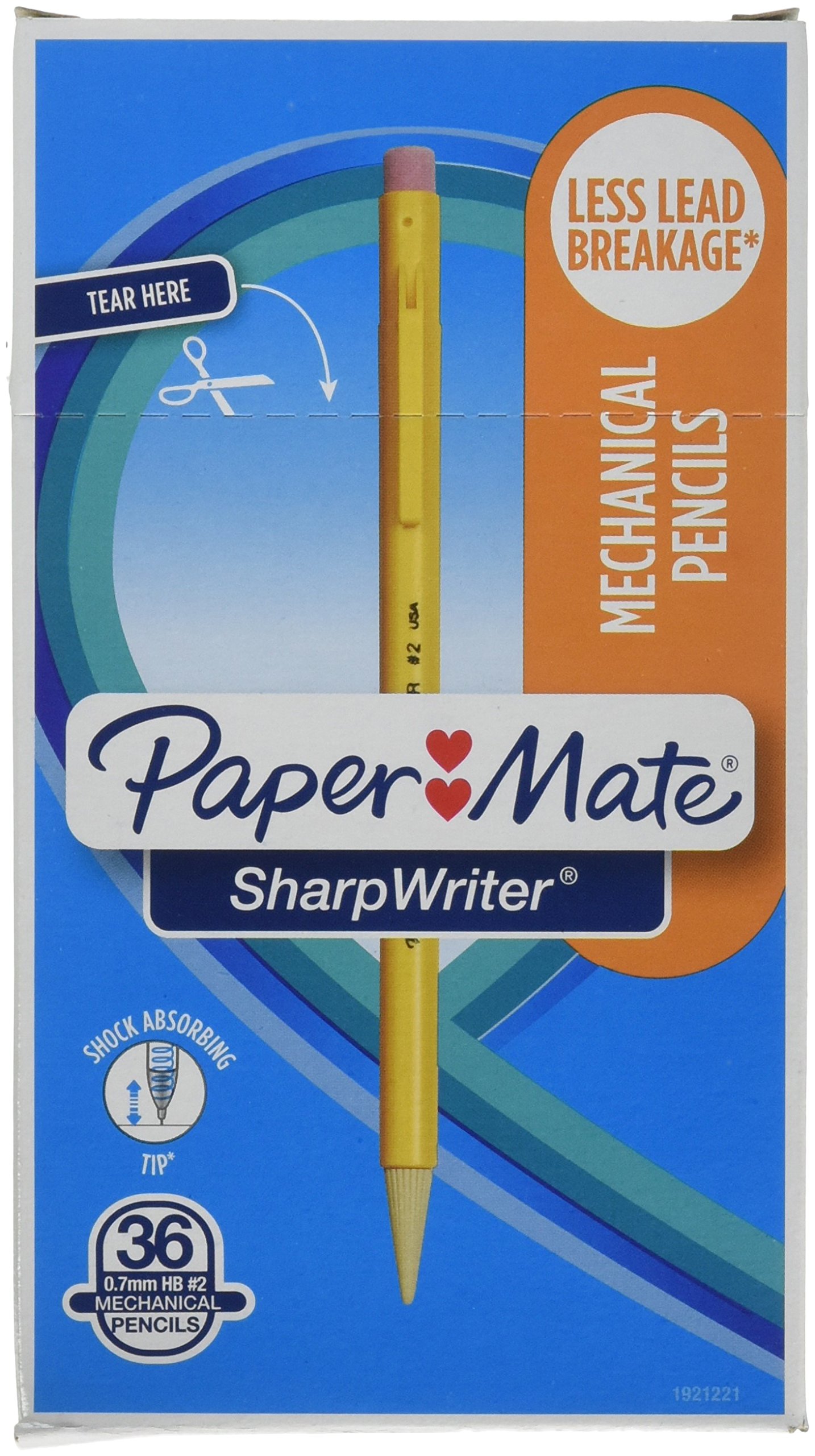 Paper Mate Sharpwriter 0.7 mm Mechanical Pencils, Yellow Barrel - Pack of 216 (1921221)