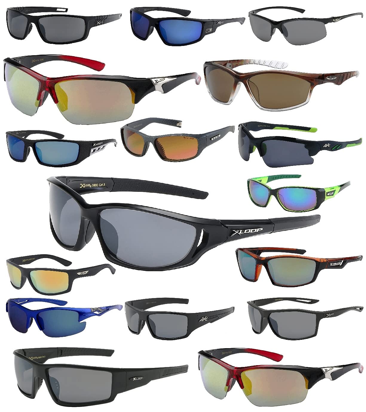 Xloop Sunglasses Lot Of 12 ASSORTED Colors and Styles Wholesale Prices Pre Selected