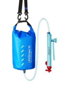 lifestraw mission water purification system, high-volume gravity-fed purifier for camping and emergency preparedness, 5 liter