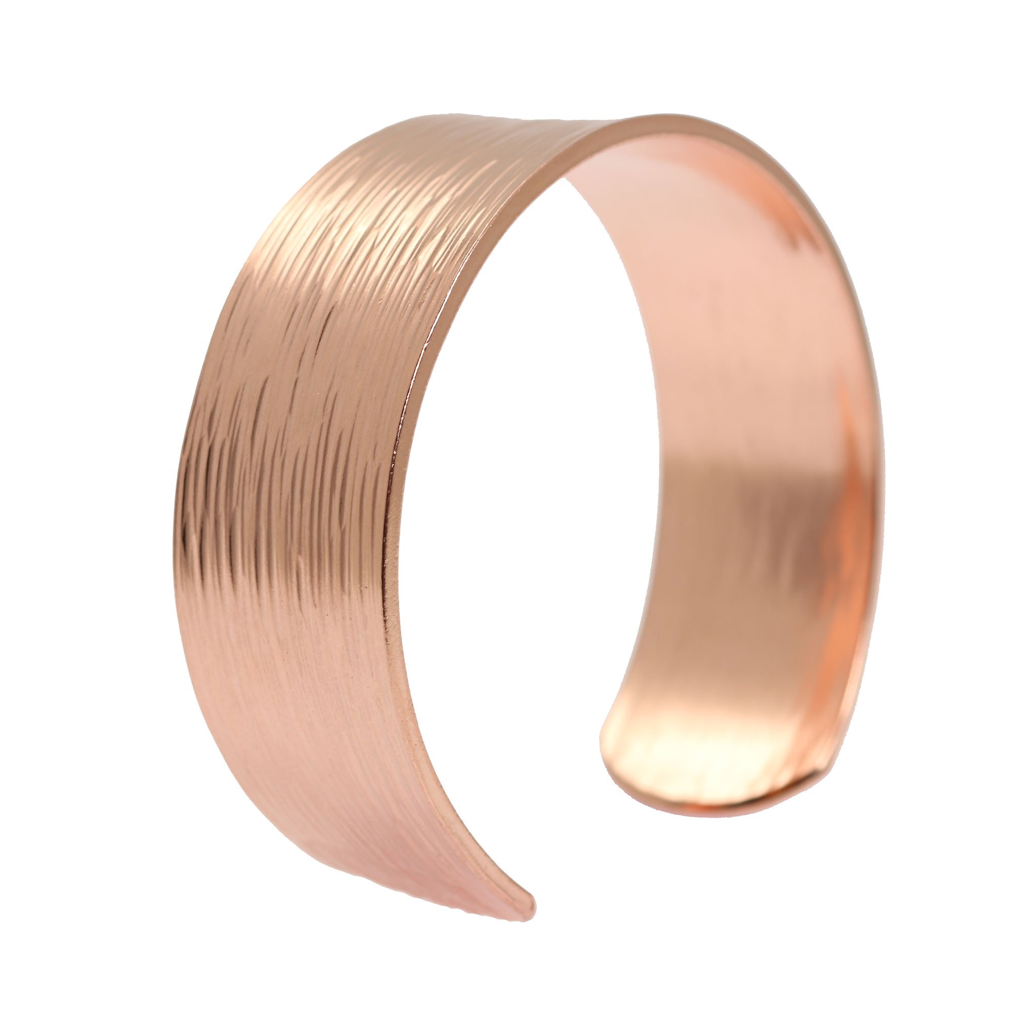 John S. Brana Chased Copper Cuff Bracelet - 100% Solid Copper Cuff Handmade Jewelry