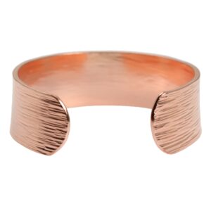 John S. Brana Chased Copper Cuff Bracelet - 100% Solid Copper Cuff Handmade Jewelry