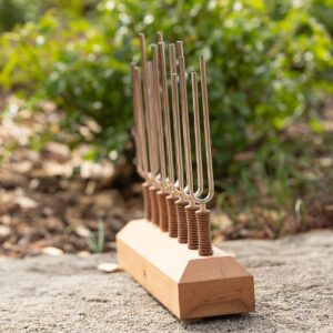 Standard Planetary Tuning Fork Holder (Holds 7 Pieces) — MADE IN EUROPE — For Meditation, Sound Healing and Yoga, Beech Wood