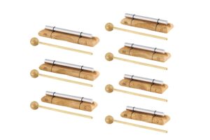 7-piece energy chime set with mallets for meditation, sound healing, yoga and classrooms — long resonance pure tone