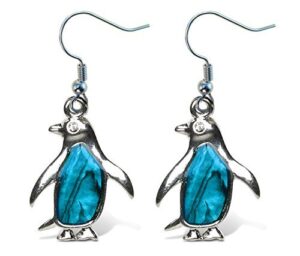 puzzled penguin earrings-ocean life-1.35 inch-unique gift and souvenir-item#6814