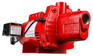 red lion rjs-50-prem 1/2 hp, 12 gpm, 115/230 volt, premium cast iron shallow well jet pump, red, 602206