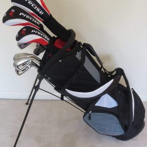 Tall Mens Golf Set Complete Driver, Fairway Wood, Hybrid, Irons, Putter, Stand Bag Clubs +1" Length All Graphite