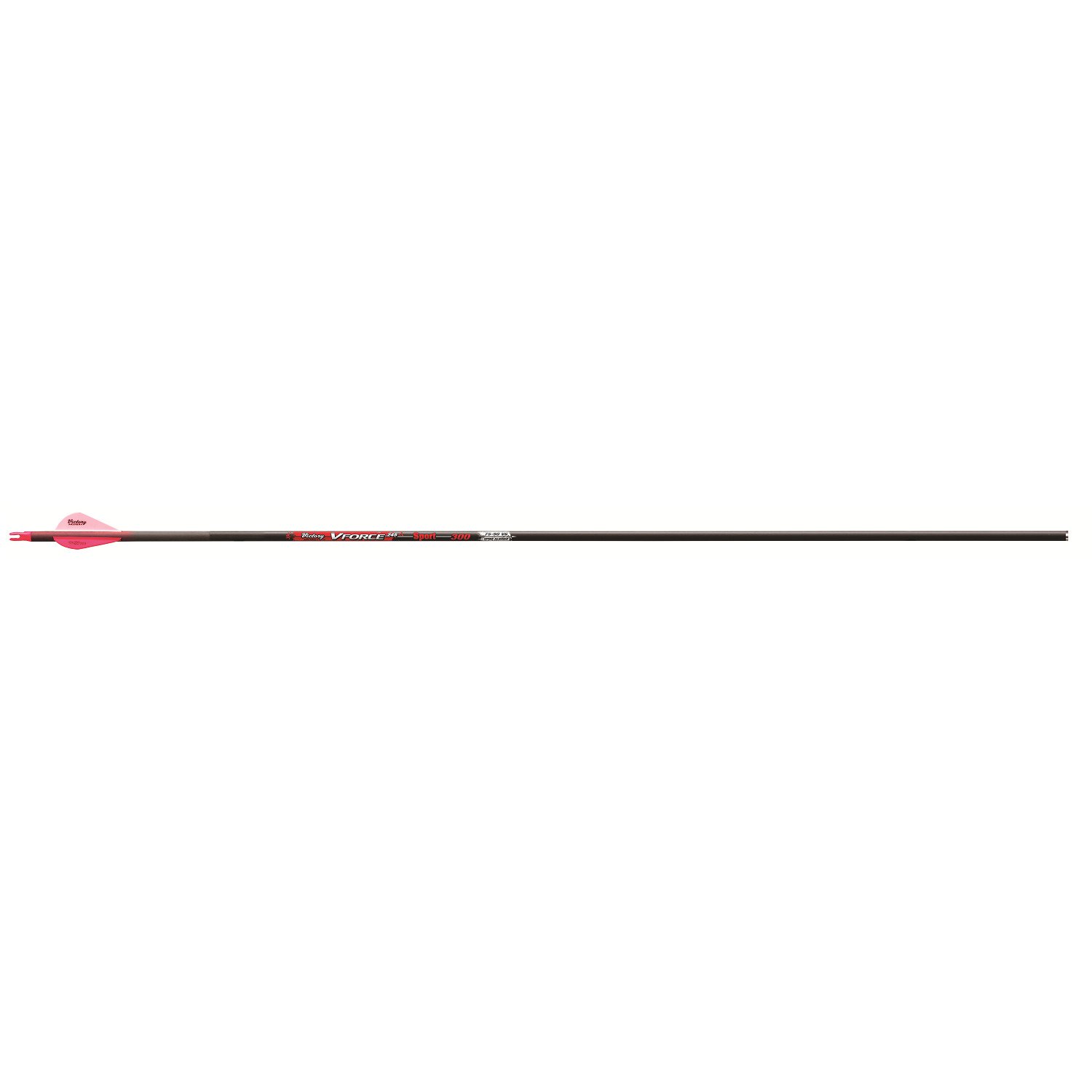 Victory Archery .006 600 Fletched VFORCE Sport Arrows (Pack of 6), Black