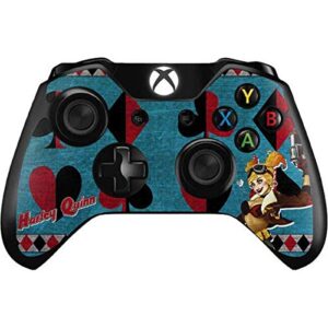 skinit decal gaming skin compatible with xbox one controller - officially licensed warner bros harley quinn design