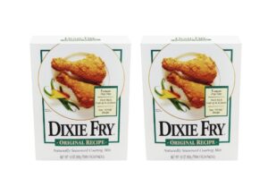 dixie fry original recipe naturally seasoned coating mix (pack of 2 boxes 10 oz each)