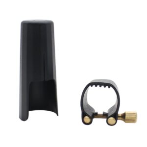 andoer leather ligature fastener with plastic cap for tenor sax saxphone bakelite mouthpiece