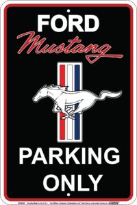 ford mustang parking only sign black