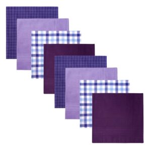 retreez 8 piece pure cotton assorted men's handkerchiefs hanky gift box set - assorted set a5a005