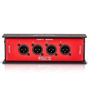 cat box mx - male xlr stage box with analog audio over shielded cat cable. send 4 channels of audio, dmx, clear-com or aes.