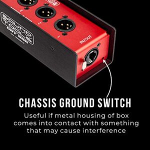 CAT Box MX - Male XLR Stage Box with Analog Audio Over Shielded CAT Cable. Send 4 Channels of Audio, DMX, Clear-Com or AES.