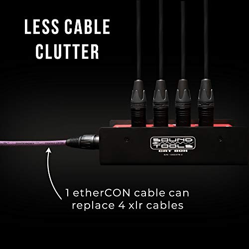 CAT Box MX - Male XLR Stage Box with Analog Audio Over Shielded CAT Cable. Send 4 Channels of Audio, DMX, Clear-Com or AES.