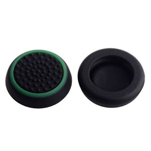 gametown 2 silicone thumb grip stick cover caps for sony ps4 ps3 ps2 xbox 360 xbox one analog controller black with green edge