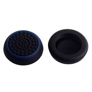 gametown 2 silicone thumb grip stick cover caps for sony ps4 ps3 ps2 xbox 360 xbox one analog controller black with blue edge