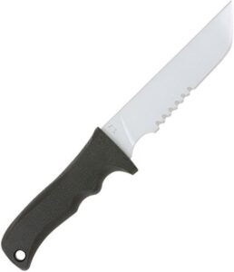 maxpedition medium geometric fixed blade knife (partially serrated),black