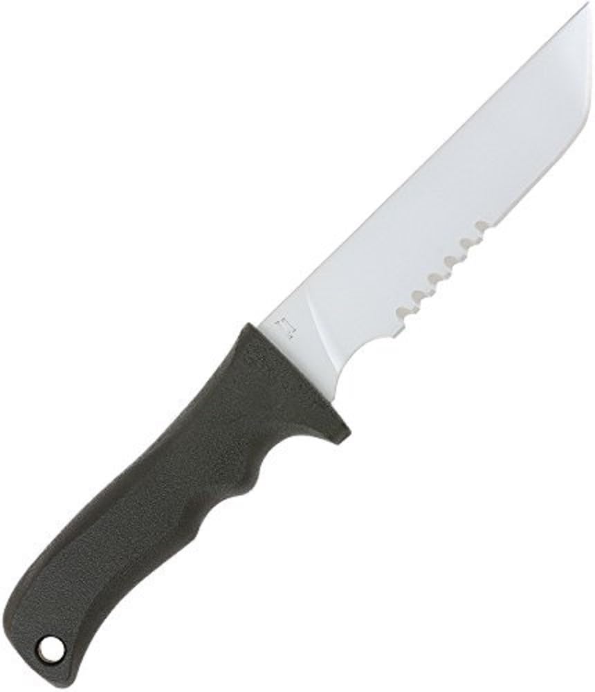 MAXPEDITION Medium Geometric Fixed Blade Knife (Partially Serrated),Black