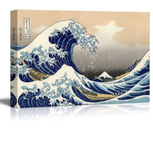 wall26 - the great wave off kanagawa by hokusai - canvas art wall decor- 24"x36"