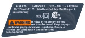 bosch parts 1601106069 nameplate