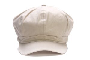 cotton elastic newsboy cap - stone